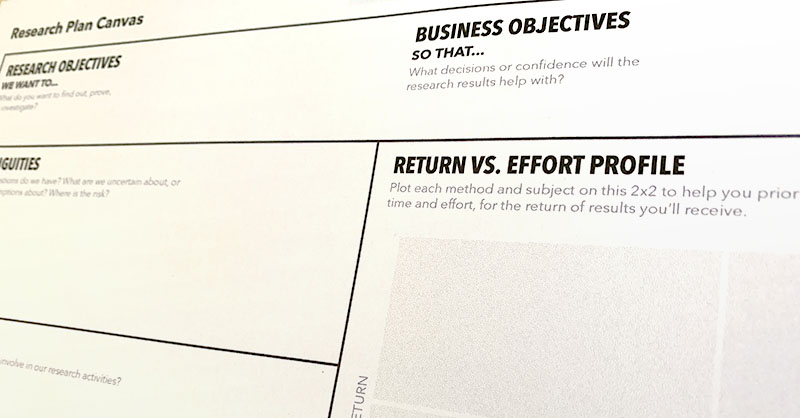 Bright Pilots resource: Research Plan Canvas